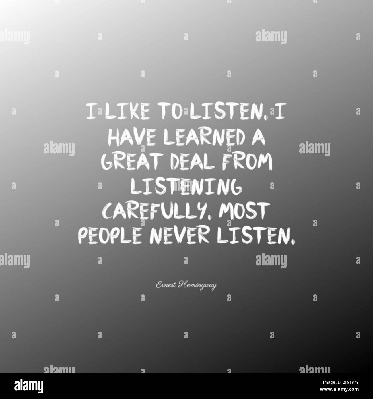 Wise quote about people who are patient enough and can listen Stock ...