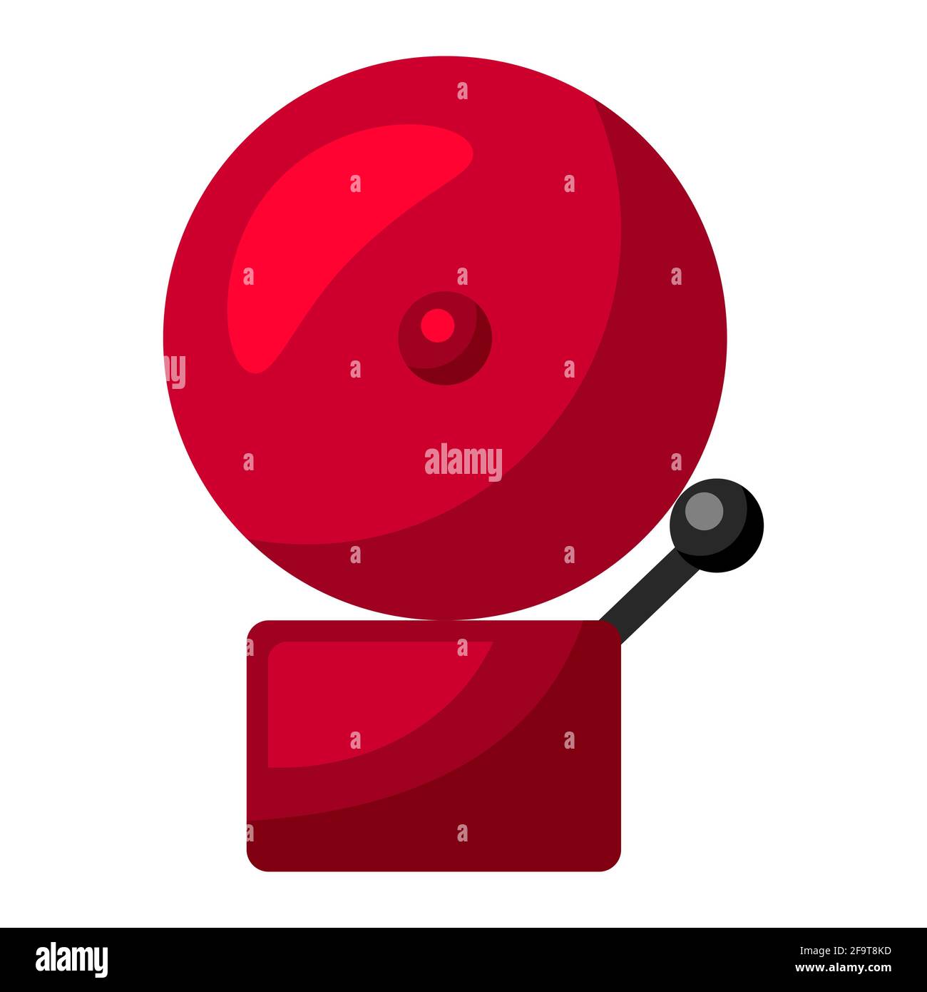 Illustration of fire alarm. Firefighting item. Adversting icon for ...