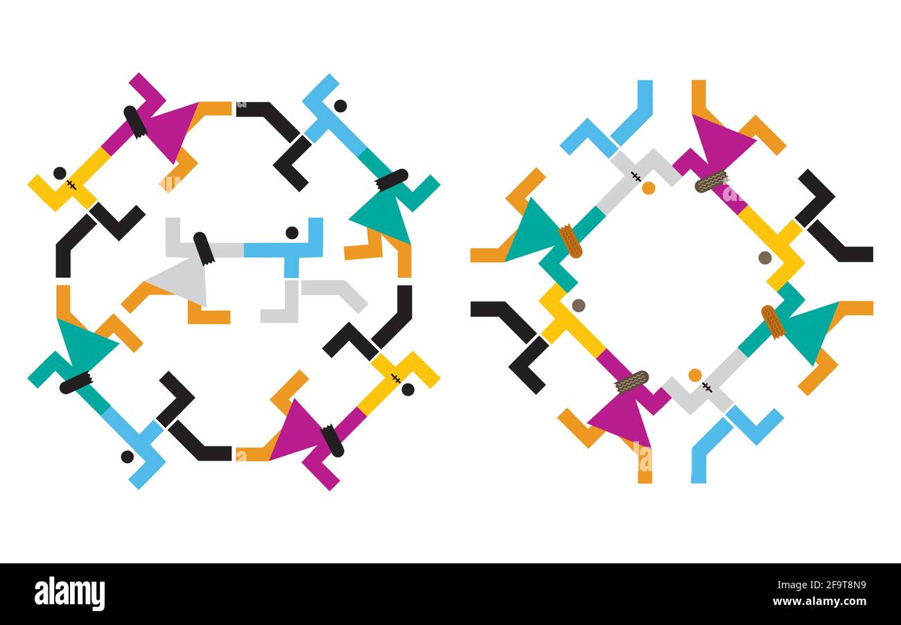 Group dancing wedding Stock Vector Images - Alamy