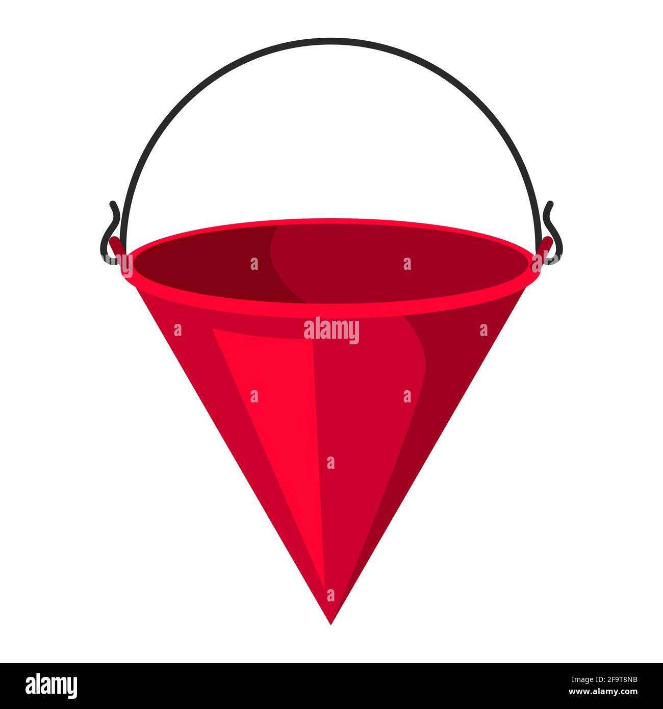 Illustration of fire bucket. Firefighting item. Adversting icon for ...