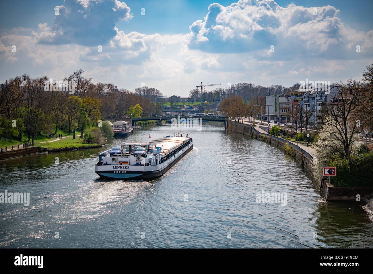 The river Neckar in Stuttgart Bad Cannstatt Stock Photo - Alamy
