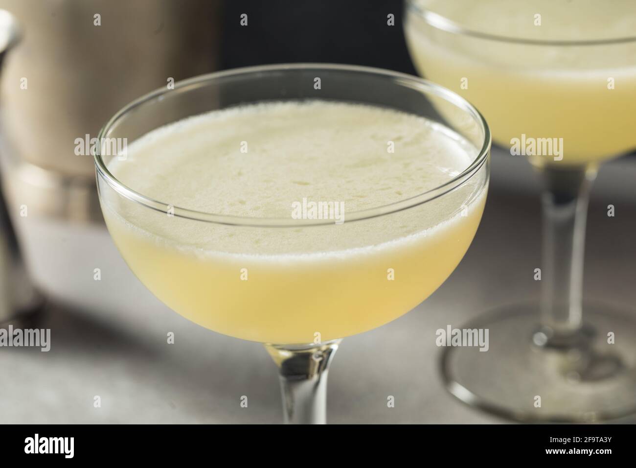 Refreshing Cold Corpse Reviver No 2 Cocktail with Gin Stock Photo - Alamy