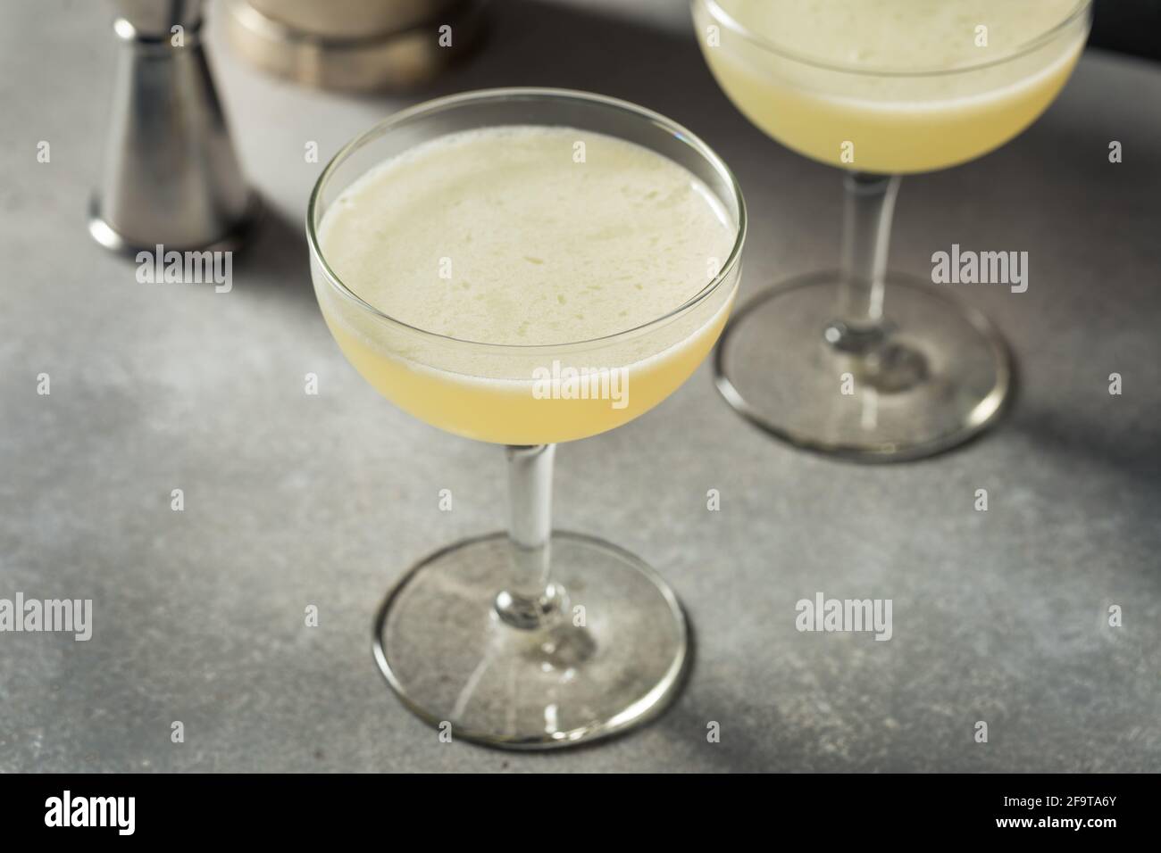 Refreshing Cold Corpse Reviver No 2 Cocktail with Gin Stock Photo - Alamy
