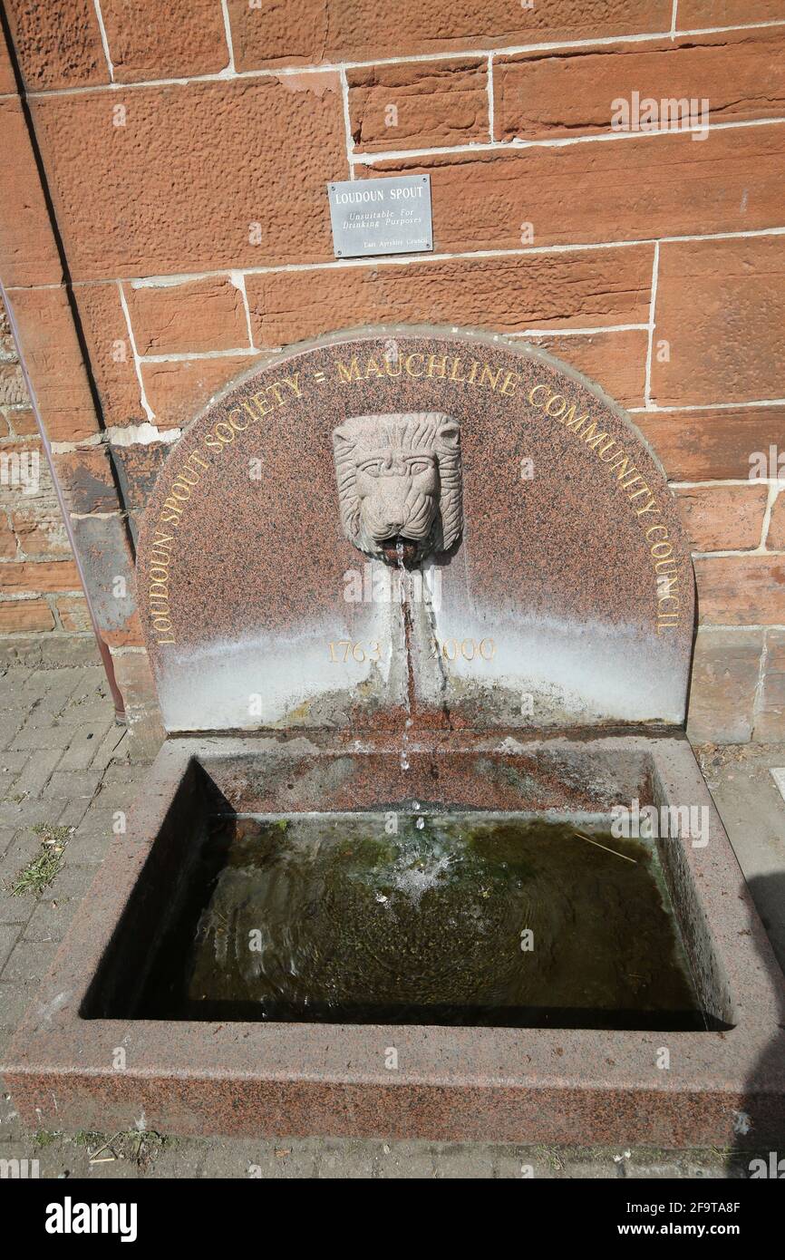 Scotland, Ayrshire, Mauchline,16 Apr 2021. The Loudoun Spout on Loudoun ...