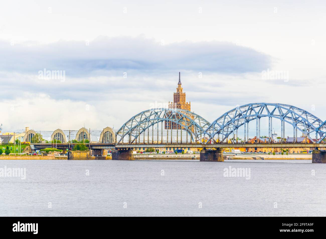 view of the zeppelin hangars and the academy of sciences building next ...