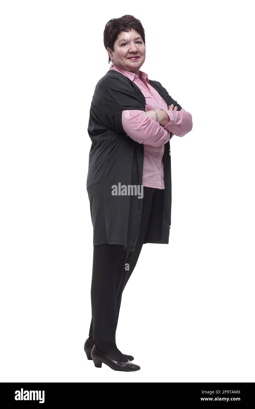 Plus size woman pointing Cut Out Stock Images & Pictures - Alamy