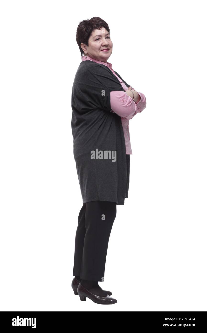 Plus size woman pointing Cut Out Stock Images & Pictures - Alamy