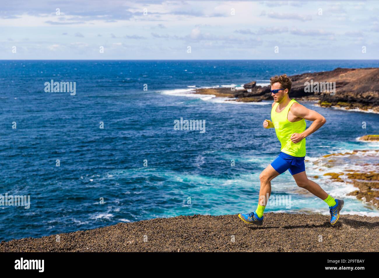 Man Running Cliff High Resolution Stock Photography and Images - Alamy