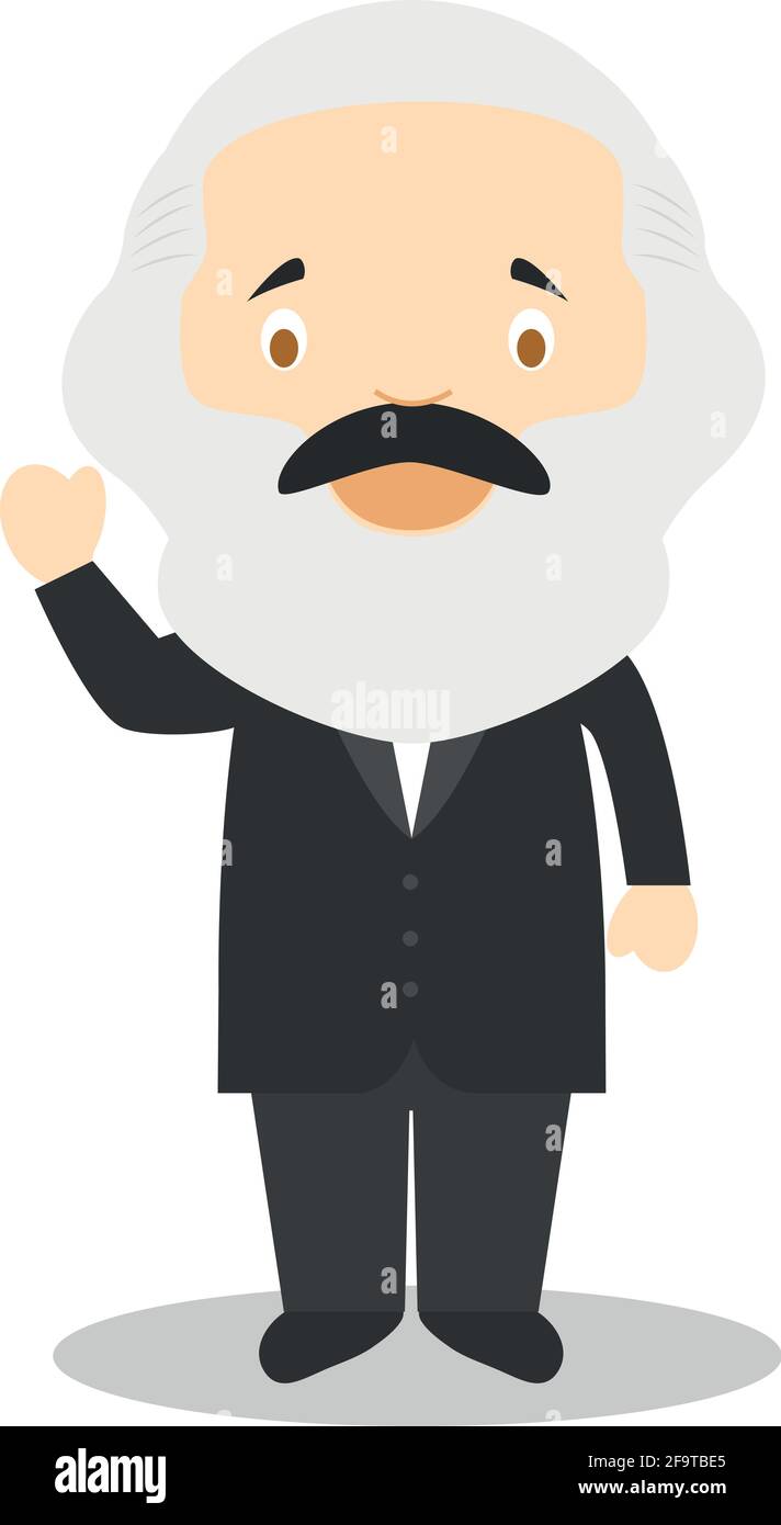 Karl Marx cartoon character. Vector Illustration. Kids History ...