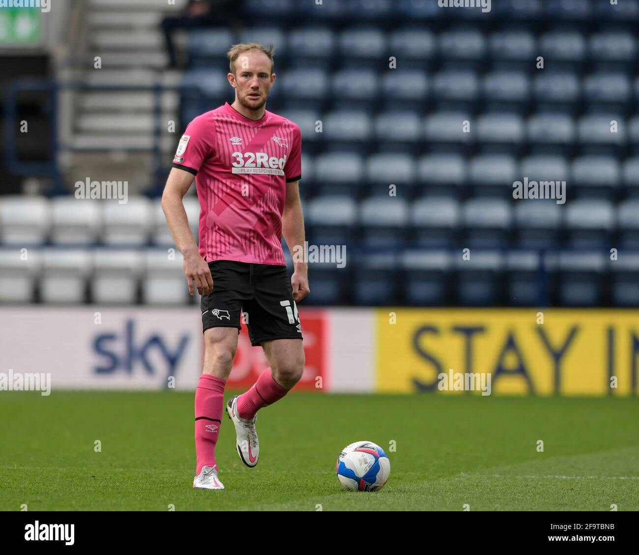 Matthew Clarke #16 of Derby County with the ball Stock Photo - Alamy
