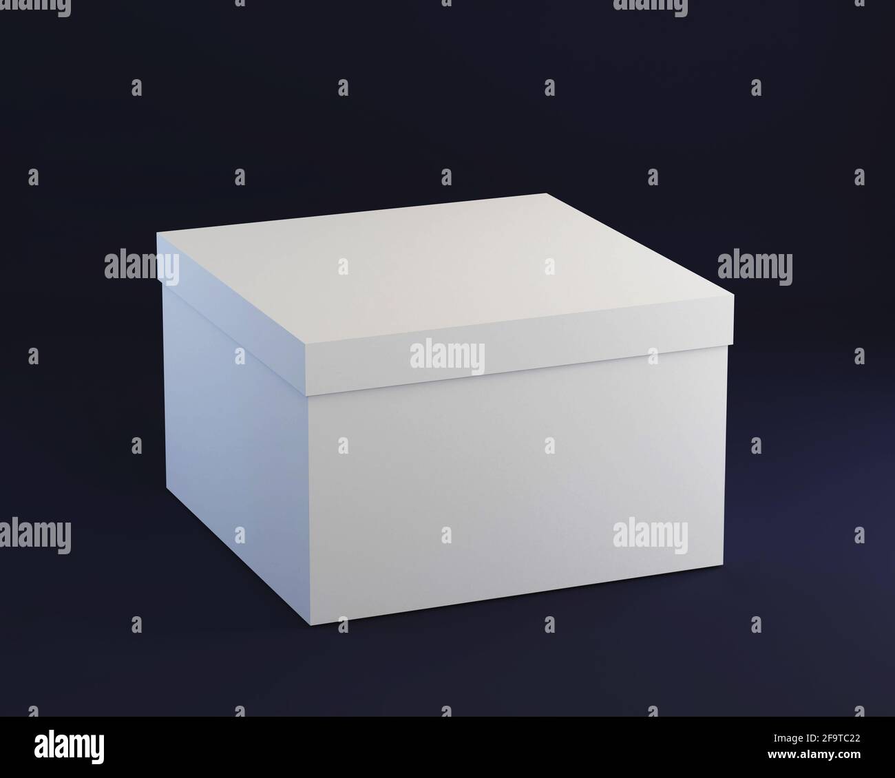 Simple cardboard closed box on dark background, 3d render Stock Photo ...