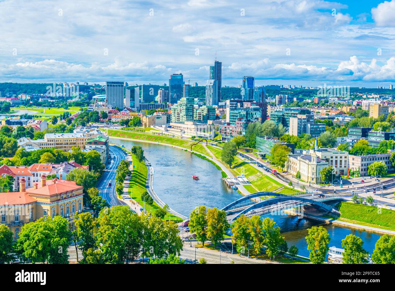 Riverside of the Neris river in Vilnius, Lithuania Stock Photo - Alamy