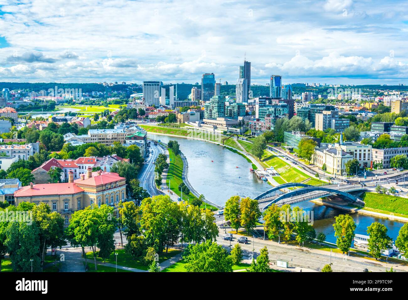 Riverside of the Neris river in Vilnius, Lithuania Stock Photo - Alamy