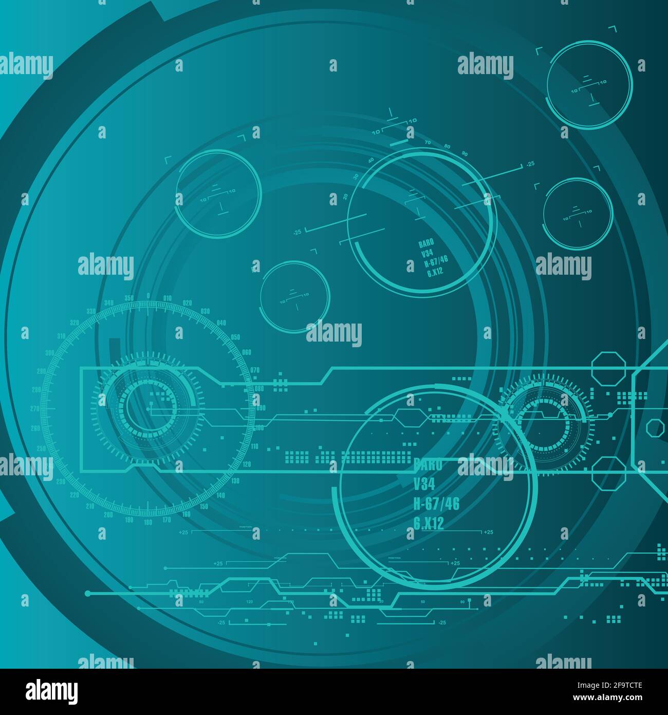 Background with futuristic user interface design concept with hud ...