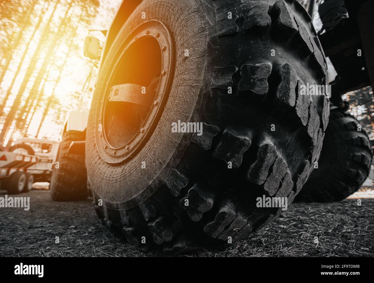 Car tires concept on off road. Shock absorber. Travel and racing ...