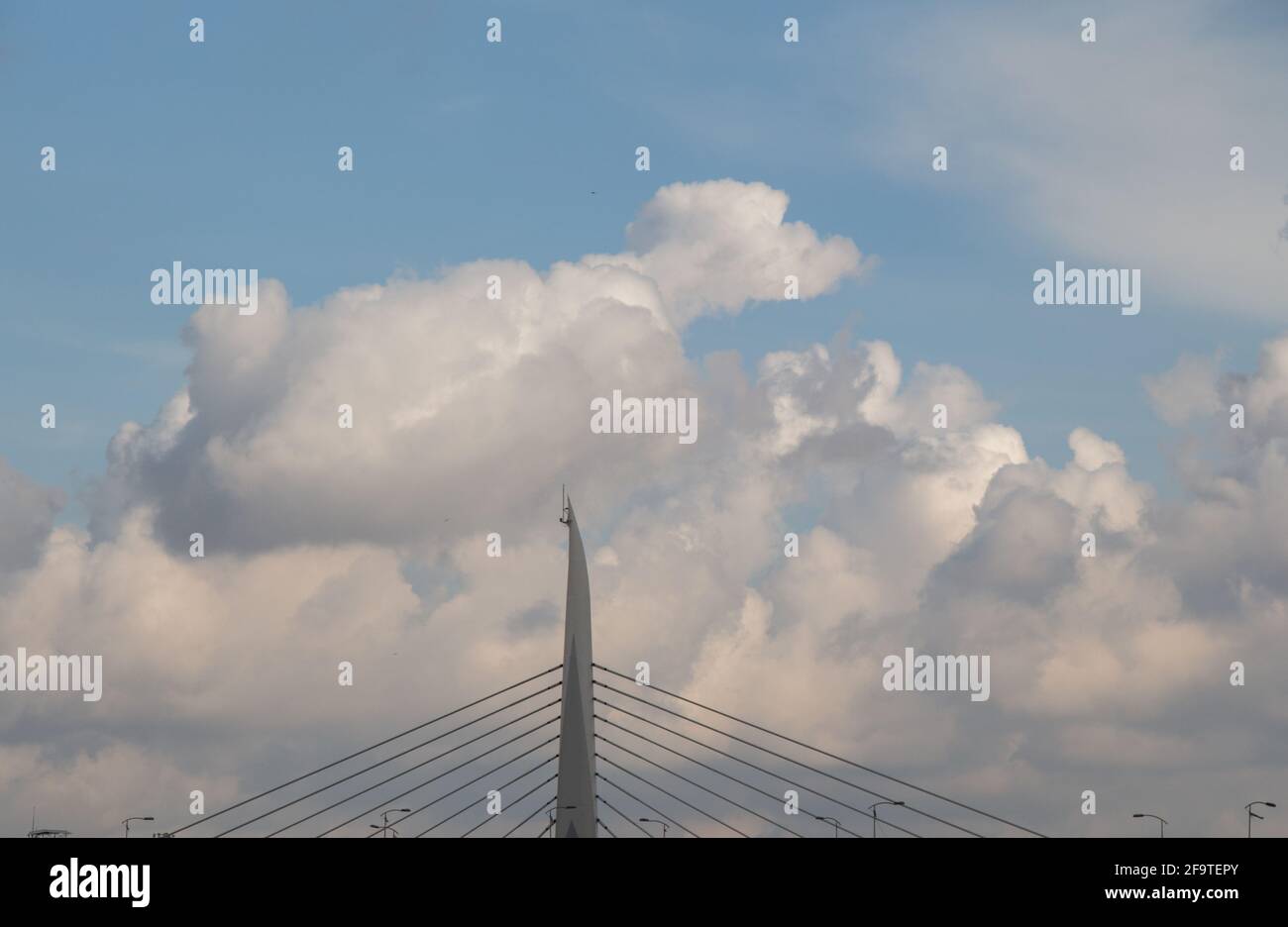 Golden Horn bridge on a sky background on display Stock Photo - Alamy