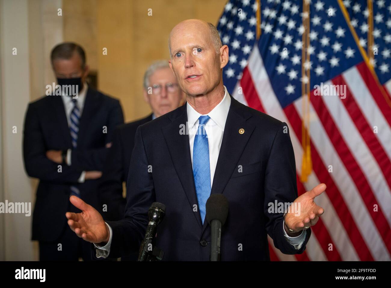 United States Senator Rick Scott (Republican of Florida) offers remarks ...