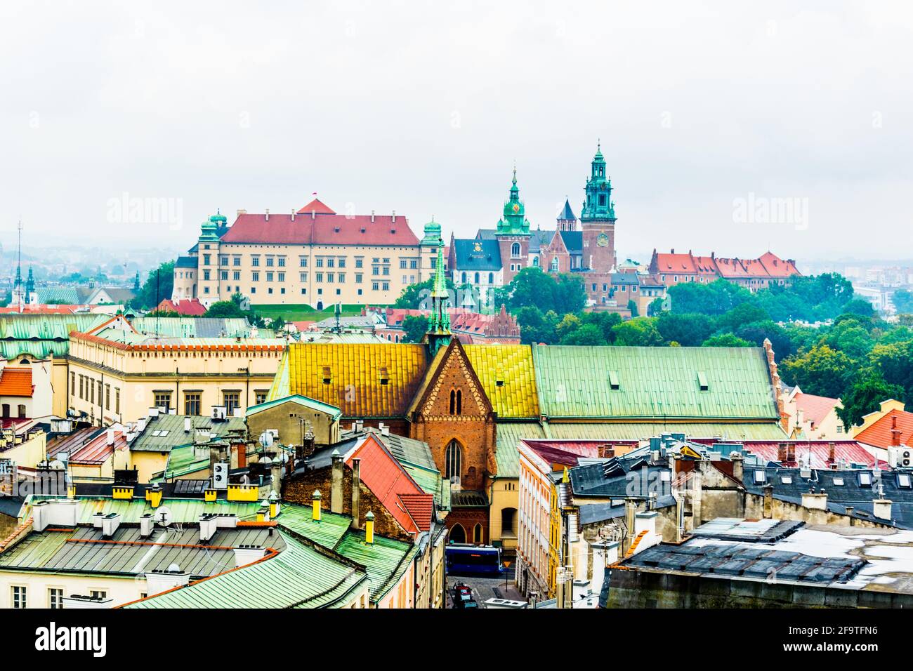 Aerial view of the Wawel Royal Castle in Krakow, poland Stock Photo - Alamy