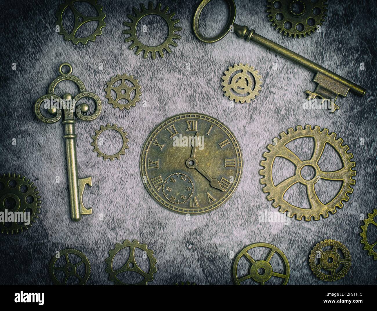 Steampunk style image with cogs and gears Stock Photo - Alamy