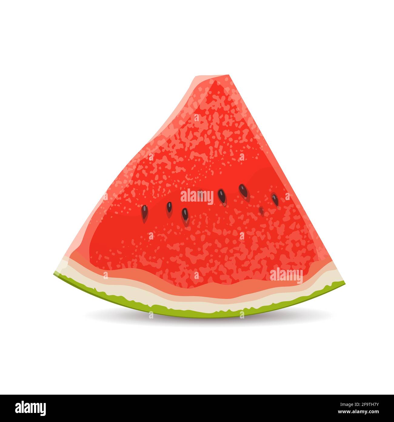 Appetizing and tasty slice of watermelon on a white background. Sweet ...