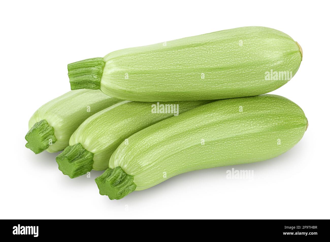 zucchini or marrow isolated on white background with clipping path and ...