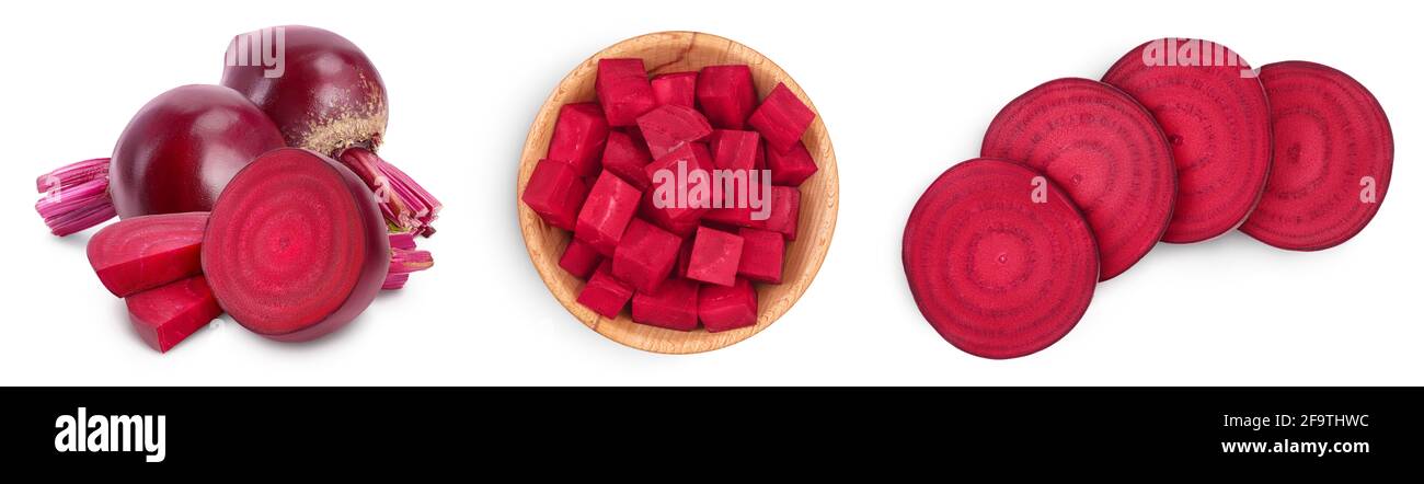 beetroot isolated on white background with full depth of field. Top ...