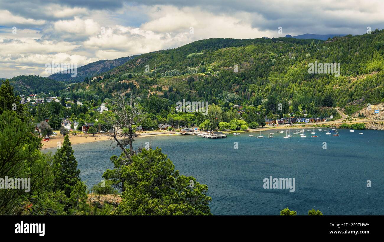 Andes city lake lacar hi-res stock photography and images - Alamy
