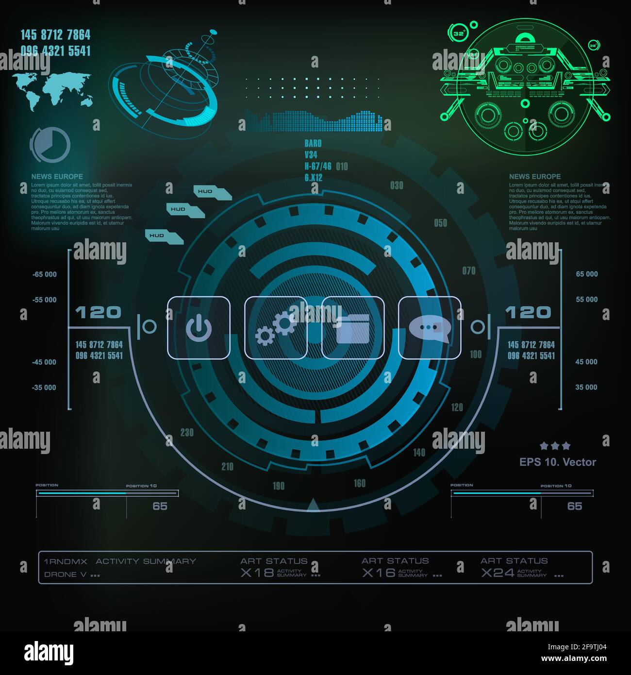 Futuristic interface vector vectors hi-res stock photography and images ...
