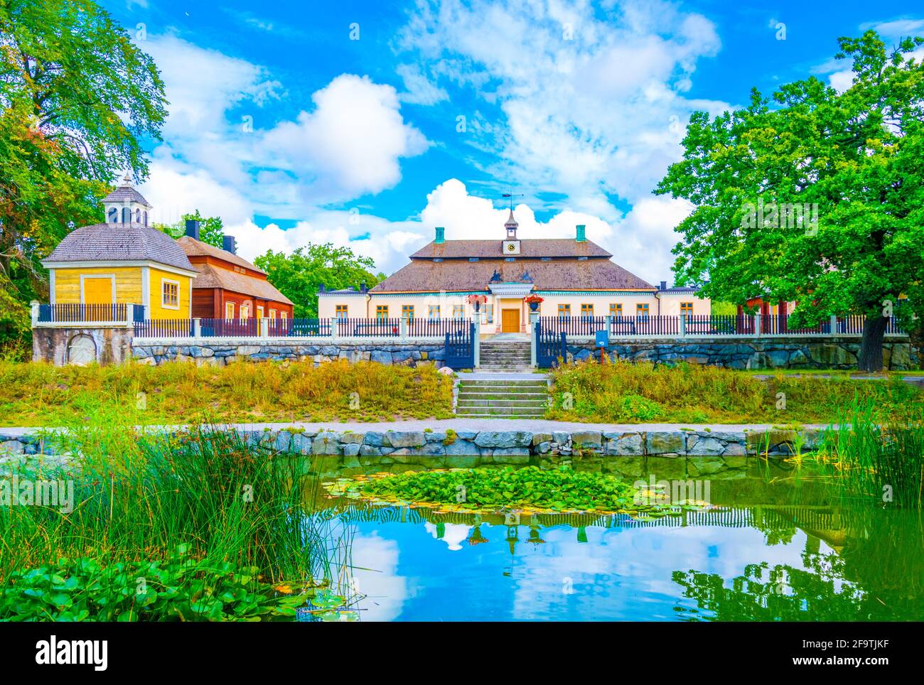 View of a mansion in the skansen museum in Stockholm Stock Photo - Alamy