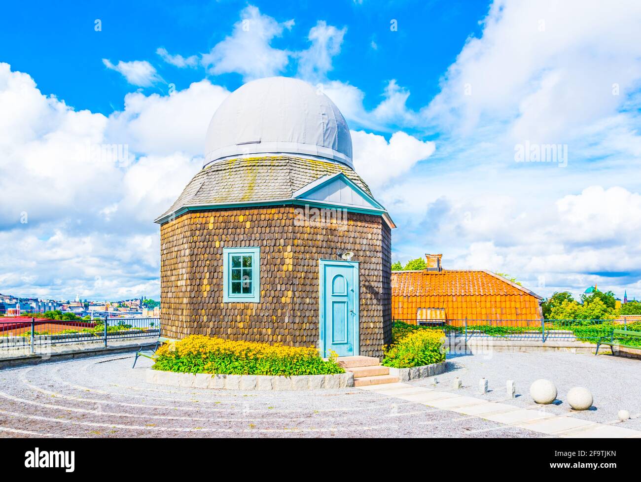 View of a medieval observatory in the skansen museum in Stockholm Stock ...