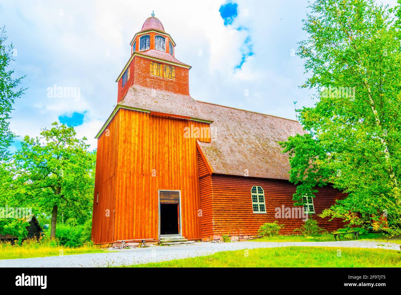 Church in skansen park hi-res stock photography and images - Alamy