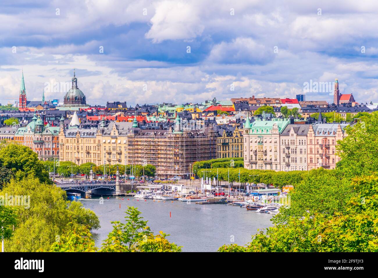 Aerial view of Stockholm from the skansen museum Stock Photo - Alamy