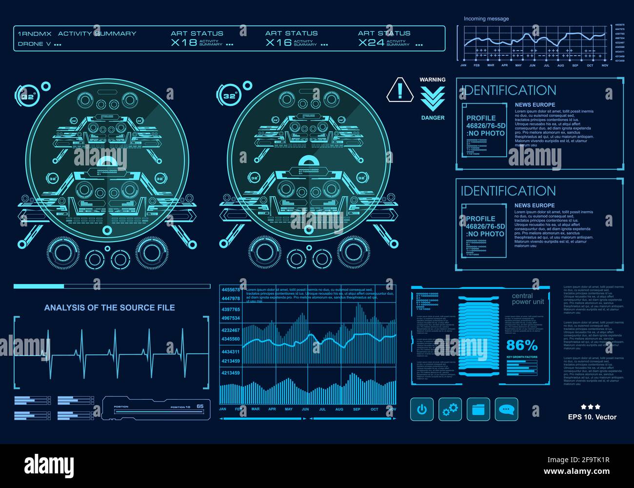 User dashboard display Stock Vector Images - Alamy