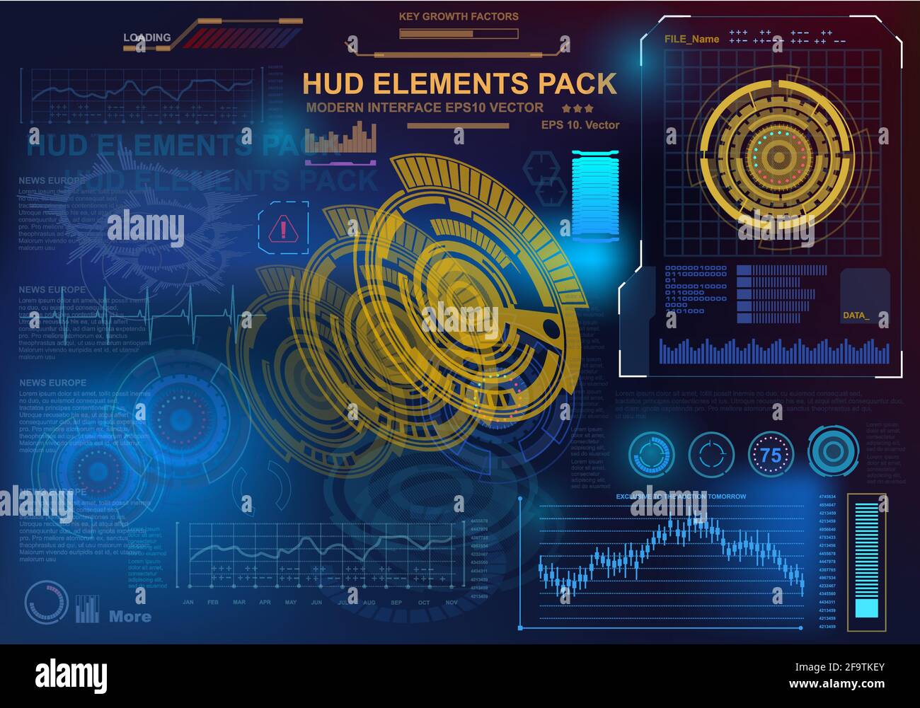 Futuristic interface vector vectors hi-res stock photography and images ...