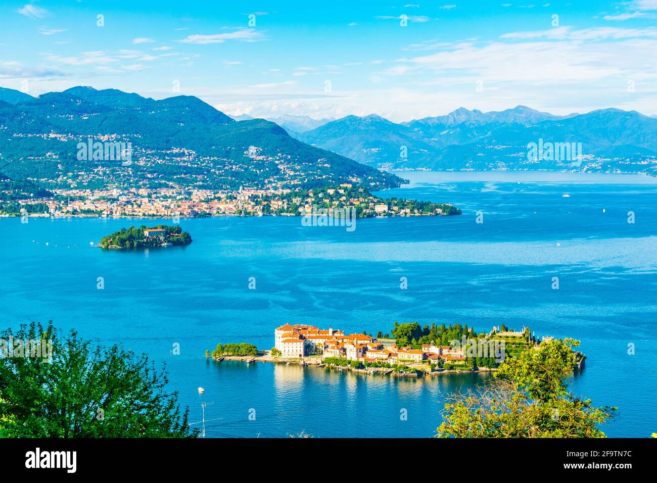 aerial view of Lago Maggiore from Mottarone mountain in Italy Stock ...