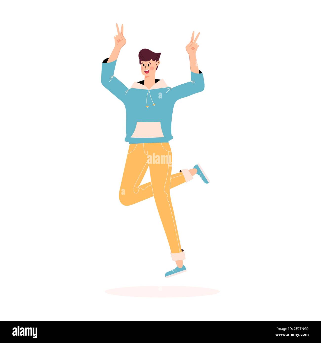 Happy jumping people Stock Vector Image & Art - Alamy