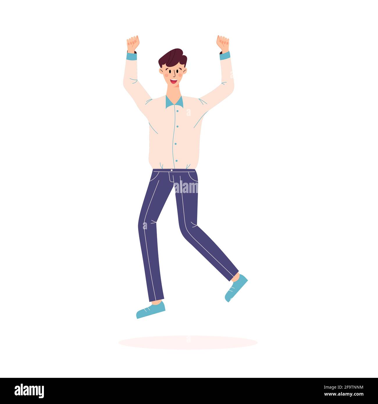 Happy jumping people Stock Vector Image & Art - Alamy