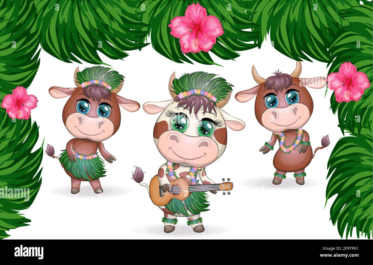 Group cows cartoon hi-res stock photography and images - Alamy