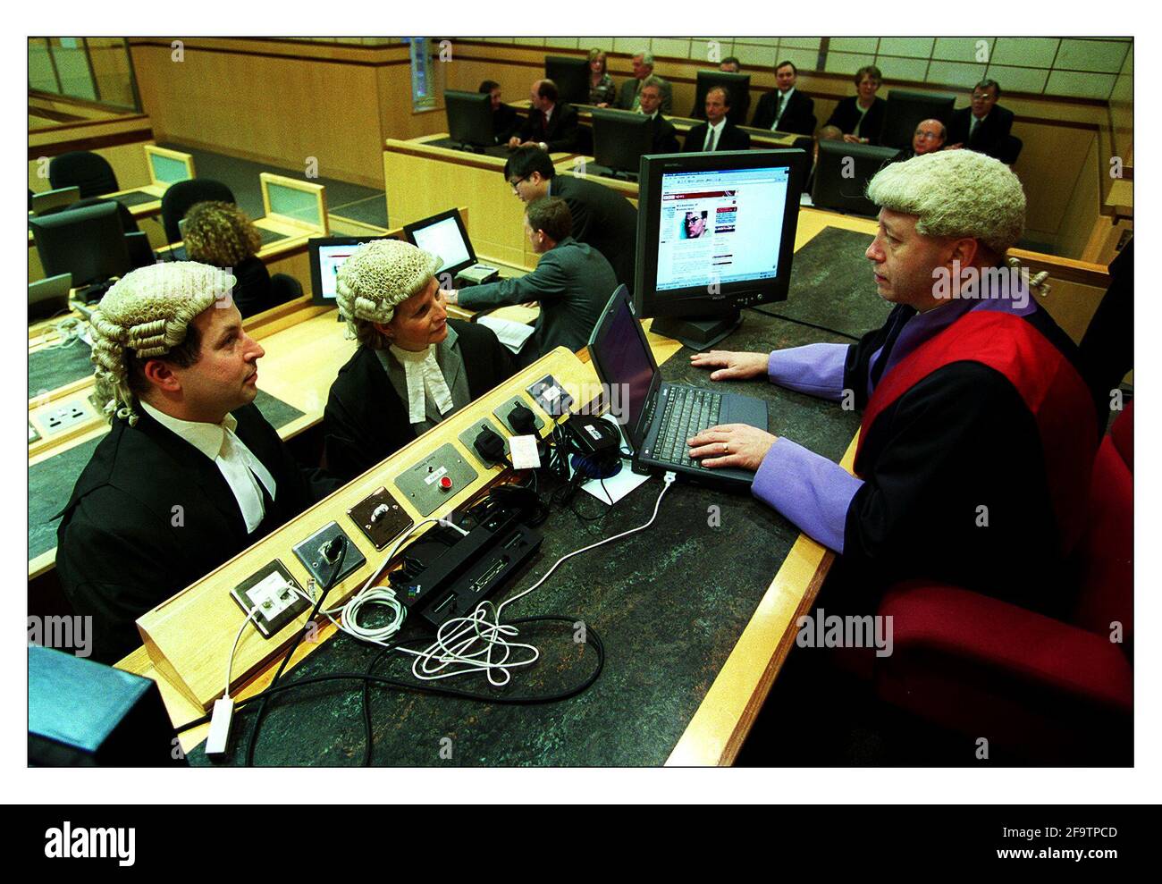 The first hi tech courtroom was unveiled by the Lord Chancellors dept ...