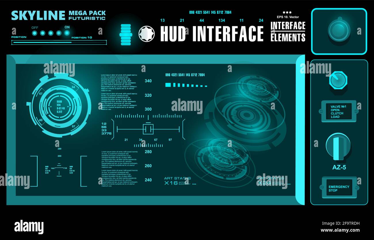 Futuristic green virtual graphic touch user interface Stock Vector ...