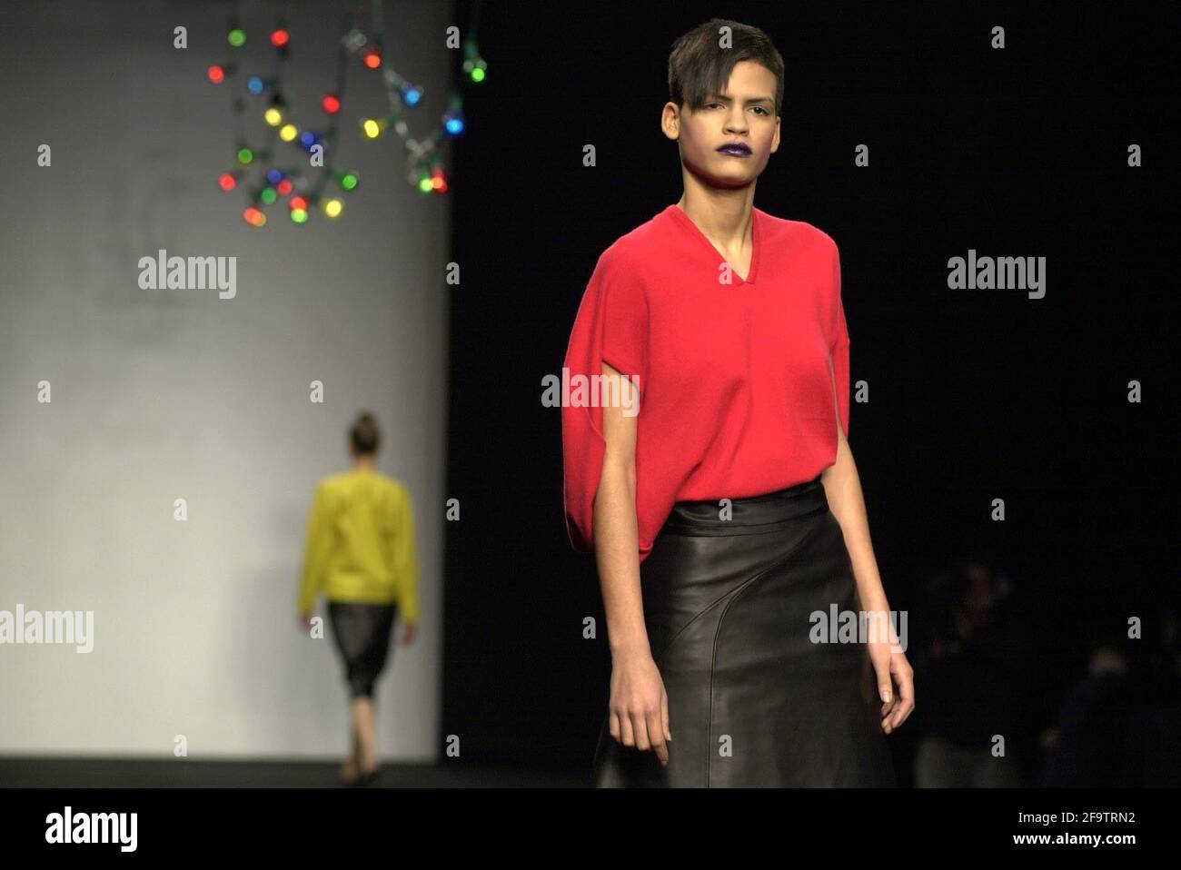CLOTHES DESIGNER SHELLEY FOX COLLECTION FEBRUARY 2001 Stock Photo - Alamy