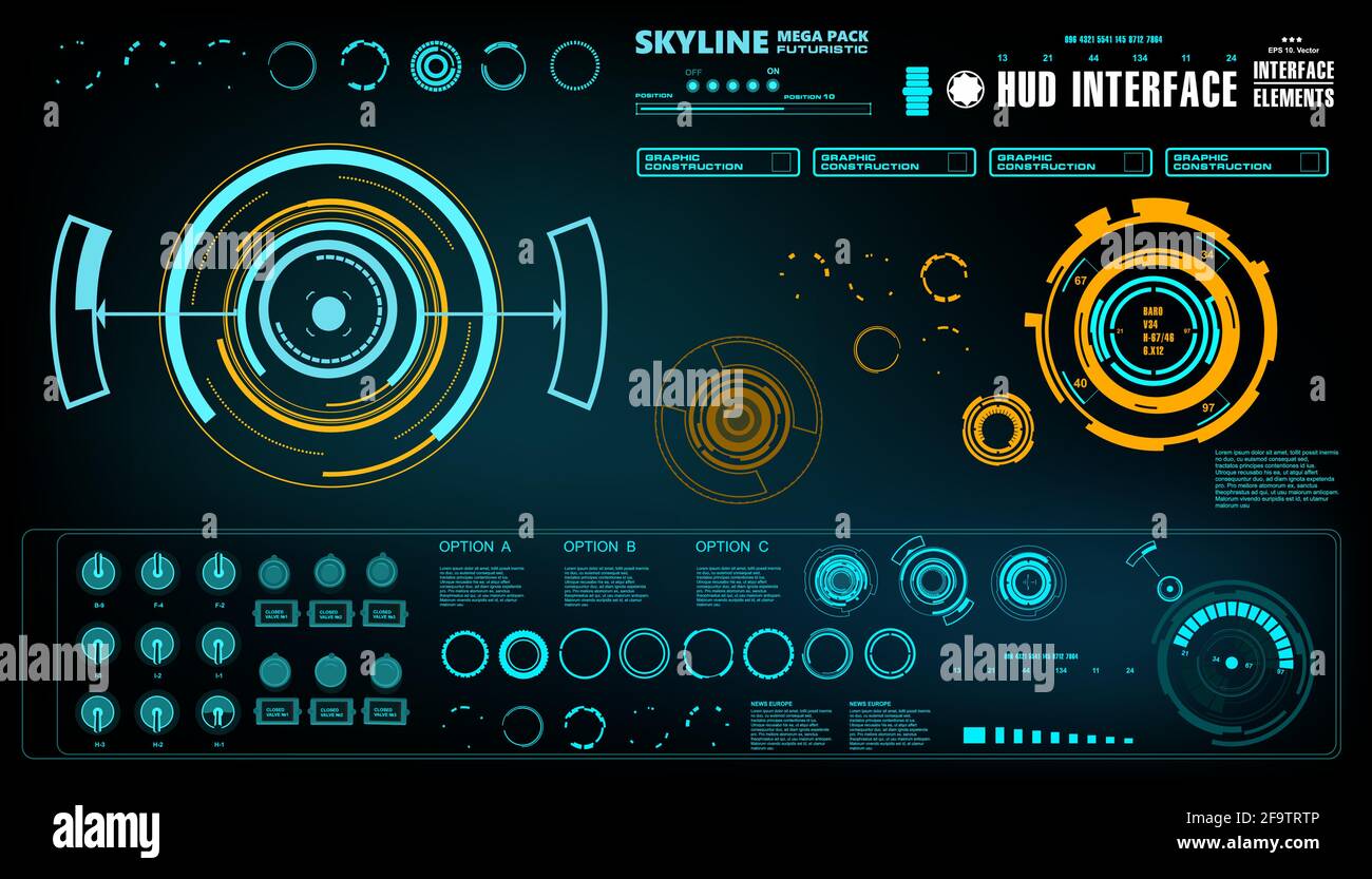 Futuristic green virtual graphic touch user interface Stock Vector ...