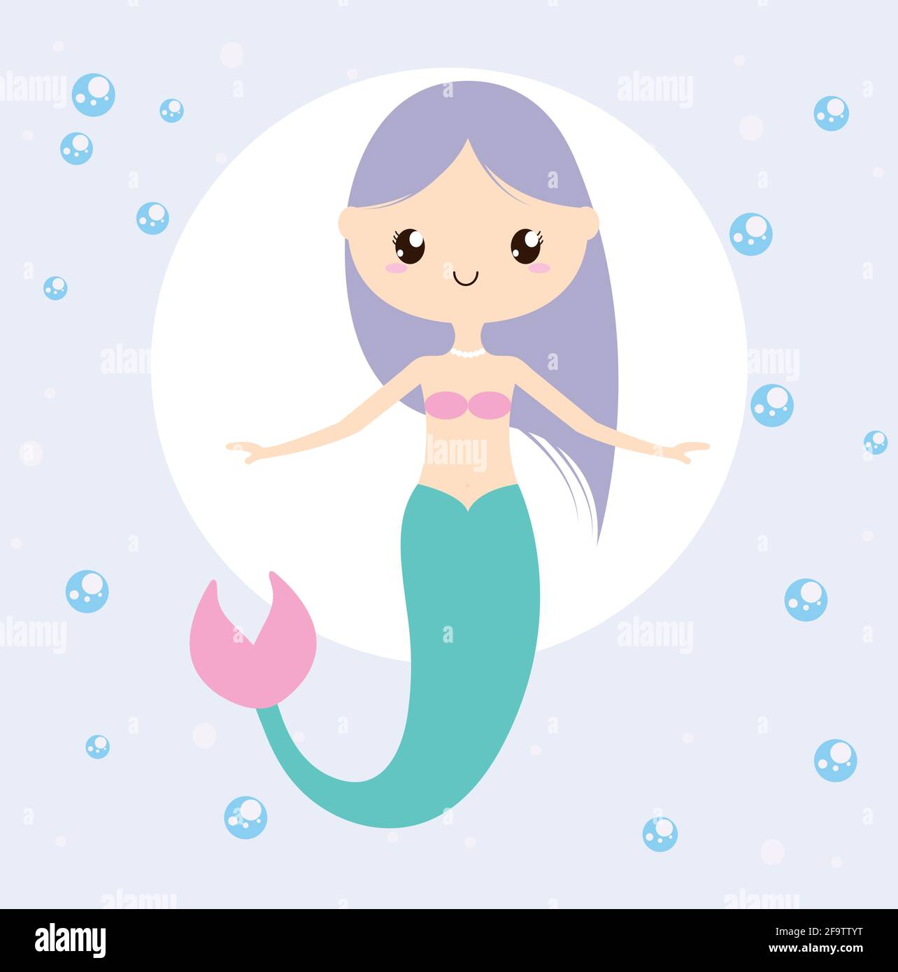 cute mermaid underwater Stock Vector Image & Art - Alamy