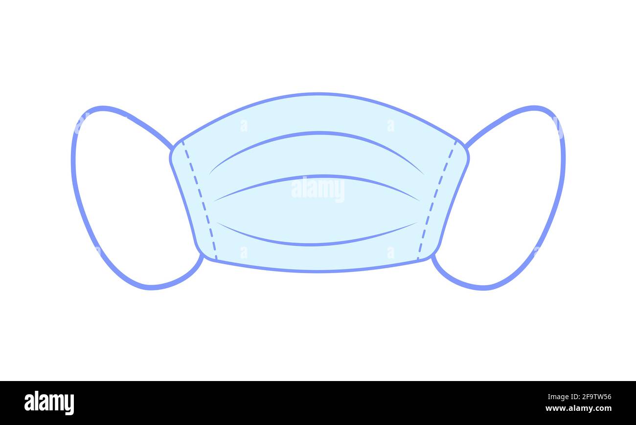 Medical mask isolated on white background in flat style. Medical ...