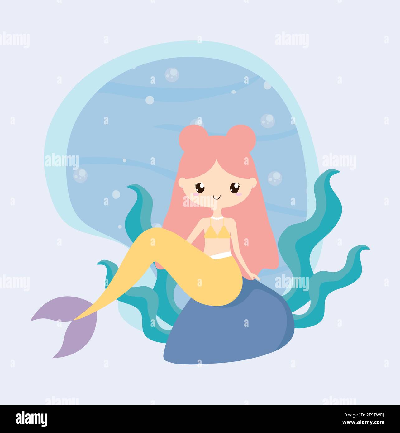 mermaid sitting underwater Stock Vector Image & Art - Alamy