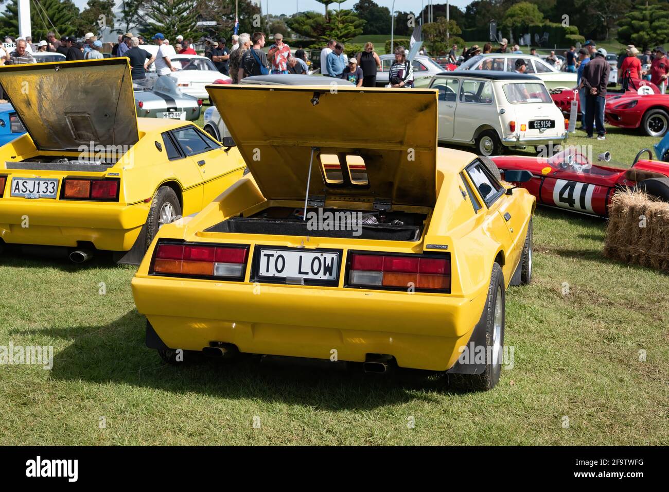 AUCKLAND, NEW ZEALAND - Apr 17, 2021: Rear view of Heron MJ1 Sport car ...