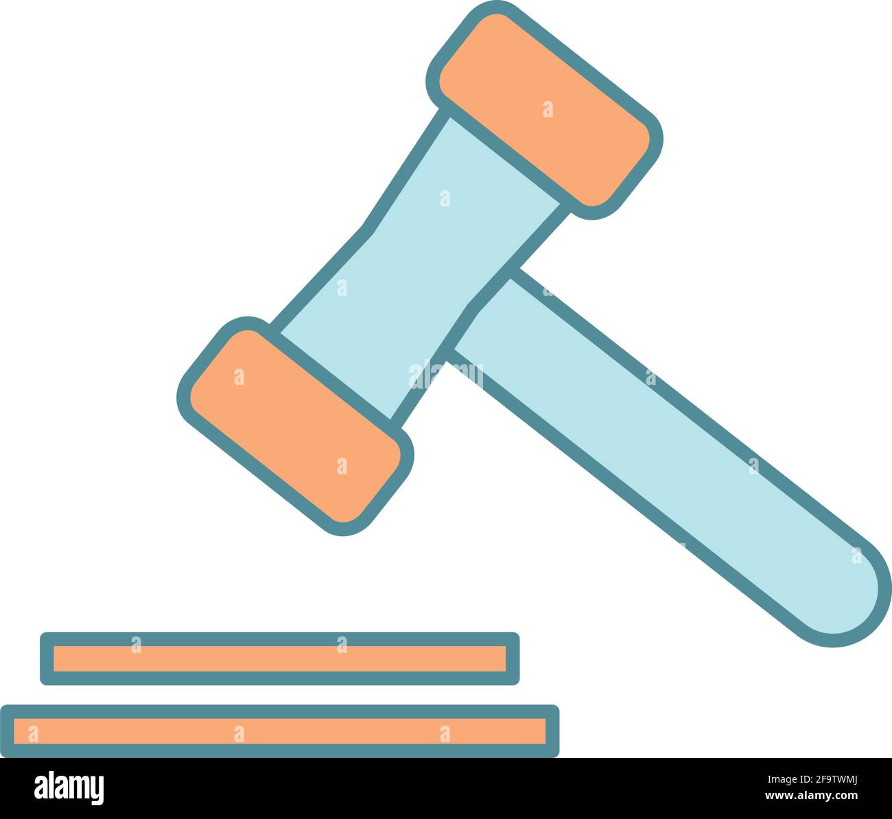 Cute blue mallet Stock Vector Images - Alamy