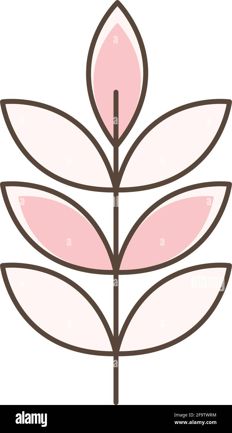 cute pink leaves Stock Vector Image & Art - Alamy