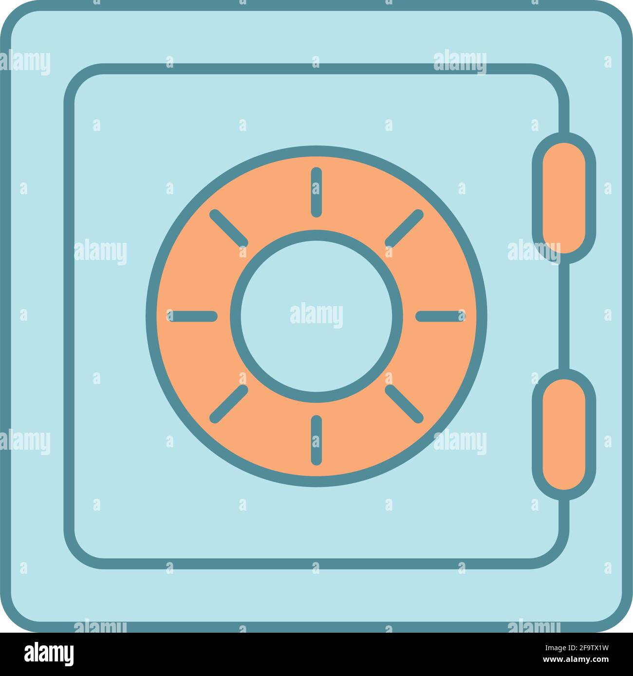 blue safe box Stock Vector Image & Art - Alamy