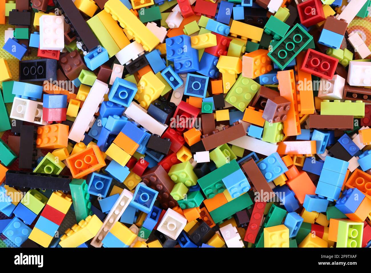 Colorful plastic cubes puzzle background for design in your work Stock ...